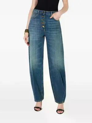 Elisabetta Franchi Balloon Jeans With Jewel Buttons