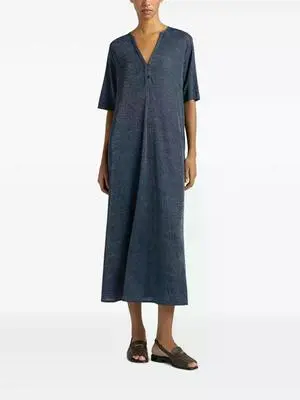 Momoni Penelope Tunic Midi Dress - Blue