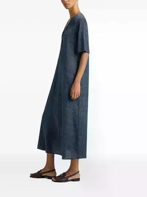 Momoni Penelope Tunic Midi Dress - Blue