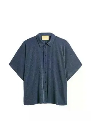 Momoni Brooklyn Lurex Shirt - Blue