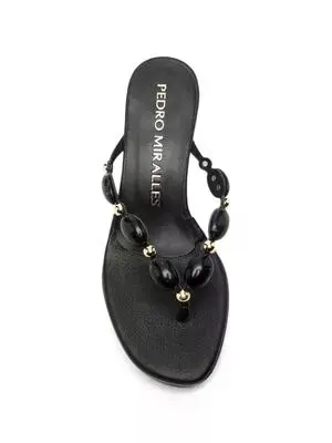 PEDRO MIRALLES Embellished Thong-strap Heeled Sandals