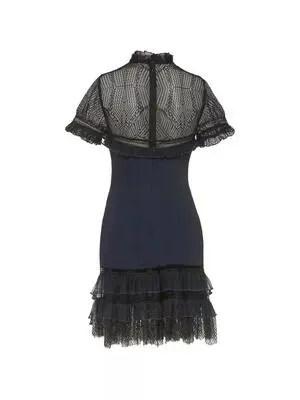 Simkhai Short-sleeve Tulle-layered Mini Dress