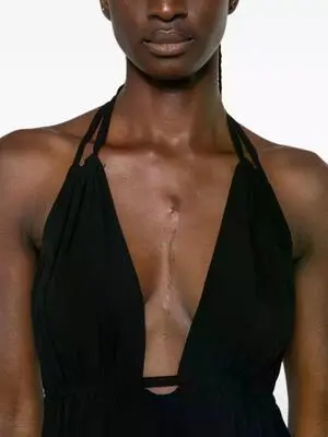 MOUTAKI Open-back Maxi Dress - Black