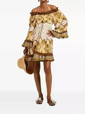 La DoubleJ Boho Placed Mini Dress