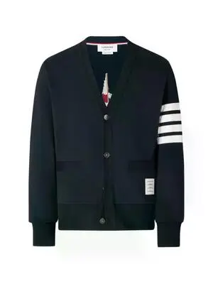 Thom Browne 4-bar Boat-embroidery Cardigan