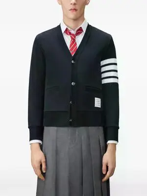 Thom Browne 4-bar Boat-embroidery Cardigan
