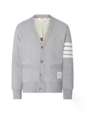 Thom Browne 4-bar Boat-embroidery Cardigan - Blue