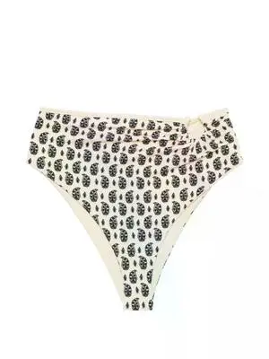 Johanna Ortiz Taita Paisley-pattern Bikini Bottoms - Neutrals