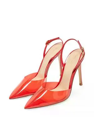 GIANVITO ROSSI Pointed-toe Slingback Pumps - Red