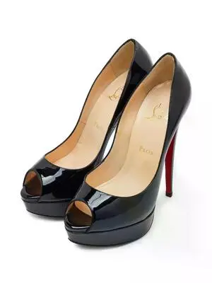 CHRISTIAN LOUBOUTIN Very Prive Peep-toe Platform Pumps