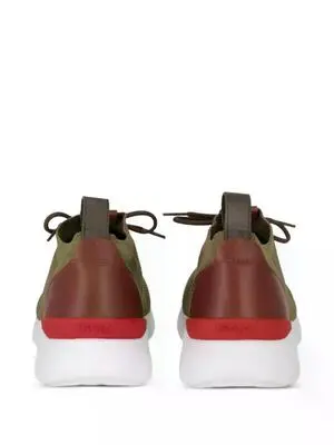 Isaia Leather-panel Low-top Sneakers
