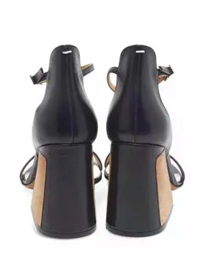 MAISON MARGIELA Leather Open Toe Heeled Sandals