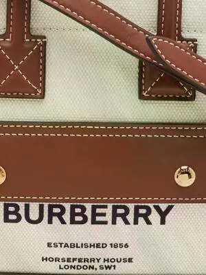 Burberry Mini Freya Tote Bag - Neutrals