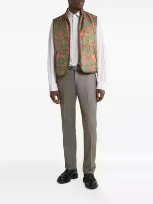 Etro Reversible Silk Twill And Pure Wool Waistcoat