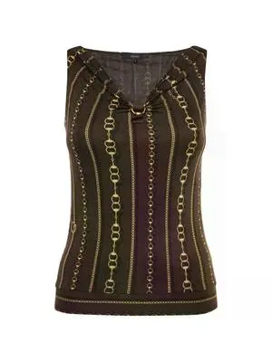 Gucci Chain-link Print Sleeveless Top