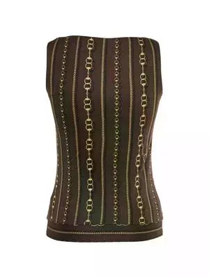 Gucci Chain-link Print Sleeveless Top
