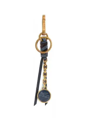 Etro Nappa Leather Charm With Chain And Pegaso Coin