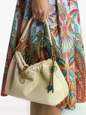 Etro Nappa Leather Charm With Chain And Pegaso Coin