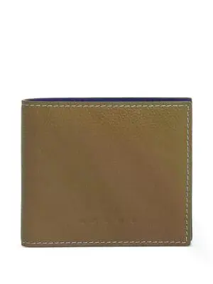 Marni Light Brown Leather Bifold Wallet With Contrast Stitching