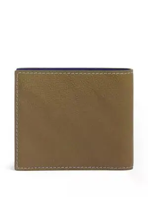 Marni Light Brown Leather Bifold Wallet With Contrast Stitching
