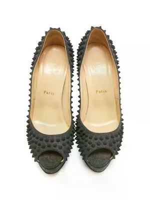 CHRISTIAN LOUBOUTIN Lady Peep Spikes Pumps