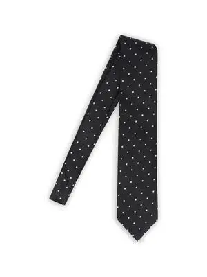 TOM FORD Polka-dot Silk Tie - Black