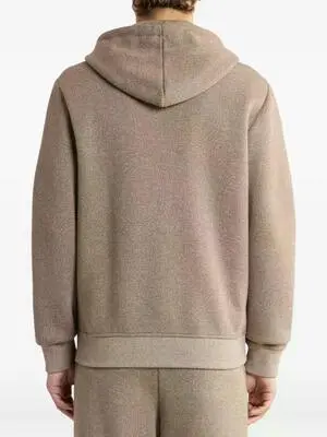 Etro Knit Jacquard Hooded Sweatshirt With Arnica Motif