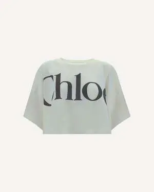 Chloé Cropped T-shirt Feale - White