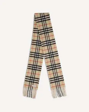 Burberry Thin Cashmere Check Scarf - Beige