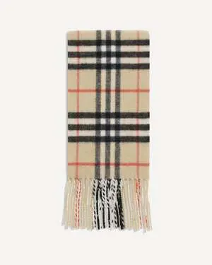 Burberry Thin Cashmere Check Scarf - Beige