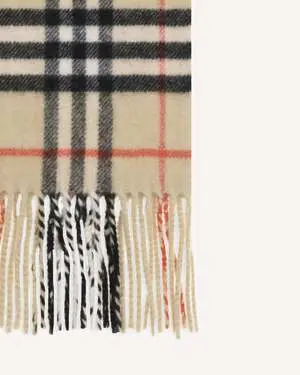 Burberry Thin Cashmere Check Scarf - Beige