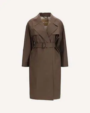Max Mara Double-breasted Cotton-blend Trench Coat