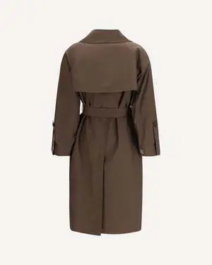 Max Mara Double-breasted Cotton-blend Trench Coat - Brown