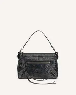 Balenciaga Le City Moto Small Shoulder Bag - Black