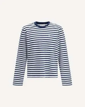 AMI Paris De Coeur Marinière Long-leeve T-hirt - Blue