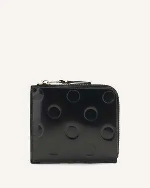 Comme Des Garçons Embossed Polka-dot Leather Wallet - Black