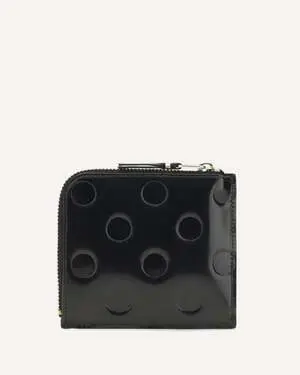 Comme Des Garçons Embossed Polka-dot Leather Wallet