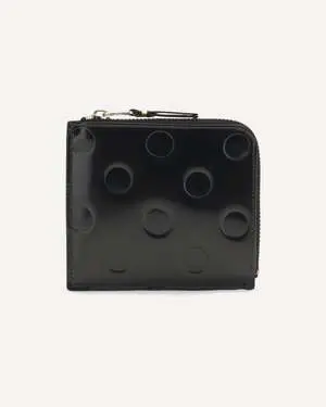 Comme Des Garçons Embossed Polka-dot Leather Wallet