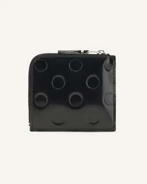 Comme Des Garçons Embossed Polka-dot Leather Wallet