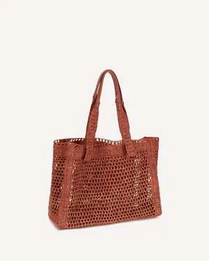 Chloé East-west Summer Banana Raffia Tote Bag