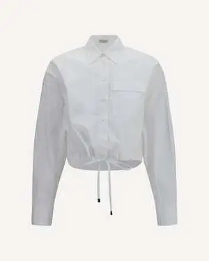 Brunello Cucinelli Cotton Hirt With Drawtring Wait