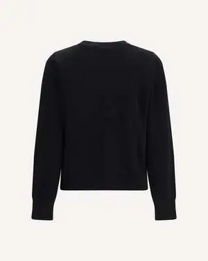 GANNI Banana Print Crew Neck Sweater - Black