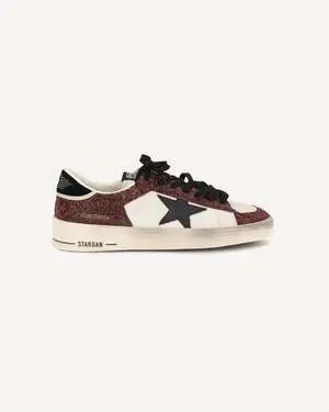 GOLDEN GOOSE Stardan Leather Sneakers With Rhinestone Details