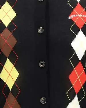 GANNI Diamond-pattern Cardigan