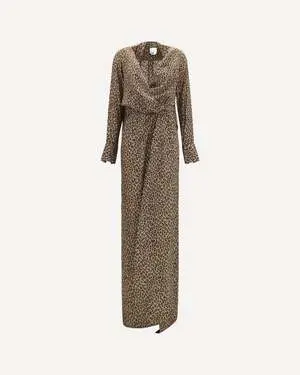 SA SU PHI Leopard-print Crêpe De Chine Maxi Dress