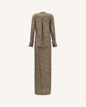 SA SU PHI Leopard-print Crêpe De Chine Maxi Dress