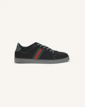 Gucci Stretch Gg Fabric Sneakers With Web Stripe Detail