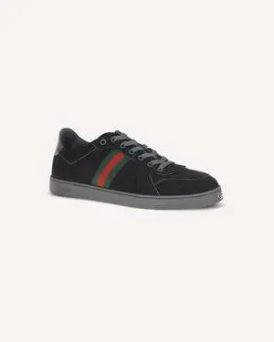 Gucci Stretch Gg Fabric Sneakers With Web Stripe Detail