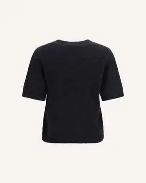 GANNI Alpaca And Wool-blend T-shirt Feale