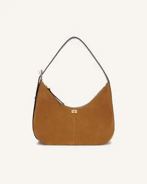 GANNI Suede Vegan Shoulder Bag